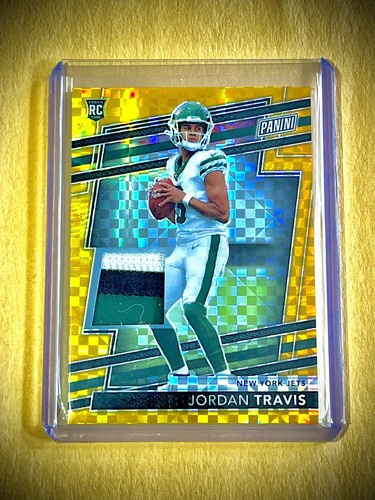 JORDAN TRAVIS Patch #07/10 2024 Panini The National VIP Gold Checker ...