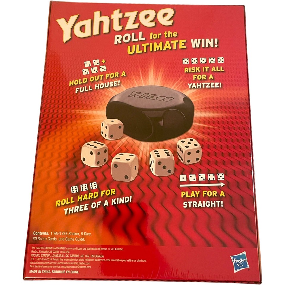 Yahtzee Classic Hasbro Dice Board Game BRAND NEW SEALED BOX | eBay