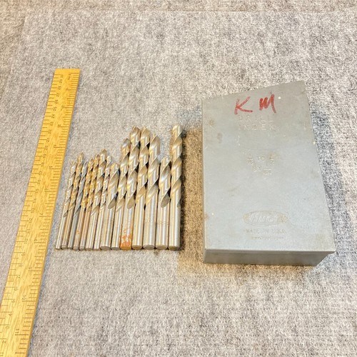 Drill Index Drill Bits Huot 1/16"-1/2" Metal Case w/ 36 Drill Bits | eBay