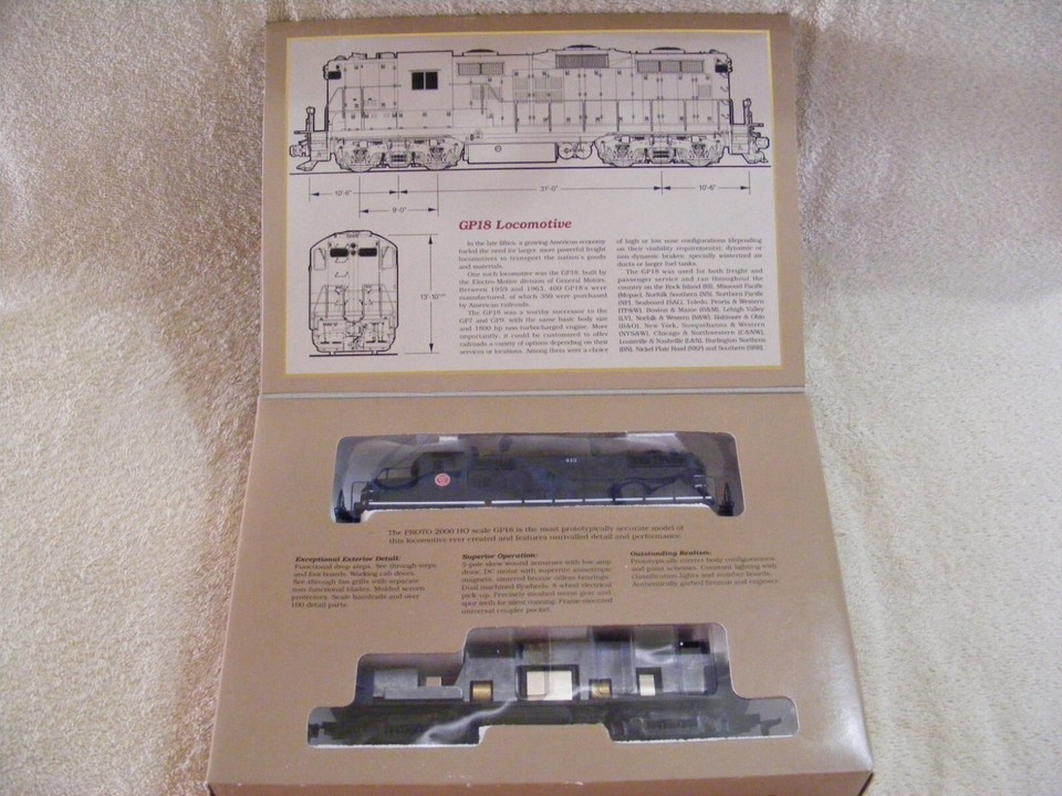 HO SCALE BL2 LOCOMOTIVES & GP18 LOCOMOTIVES PROTO 2000 SERIES - LOT OF ...