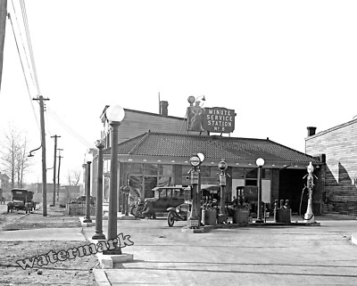 Photograph Minute Auto Amoco Gas Service Station No.8 Year 1925 8x10 | eBay