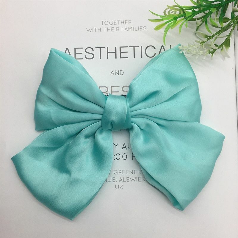 Fashion Ribbon Hairgrip Big Large Bow Hairpin Satin Hair Accessory | eBay