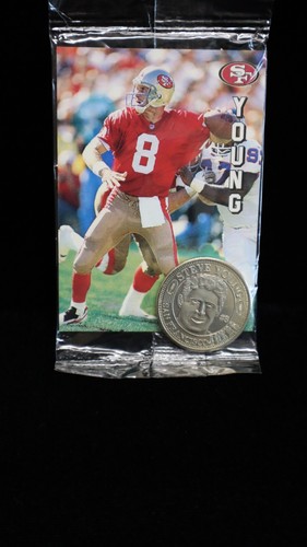 1996 Steve Young Save Mart Card/Coin sealed in original package #1 MINT ...