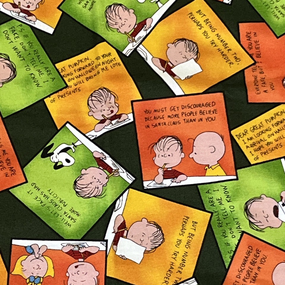 Peanuts Welcome Great Pumpkin Charlie Brown, Linus And Lucy 1 Yrd | eBay