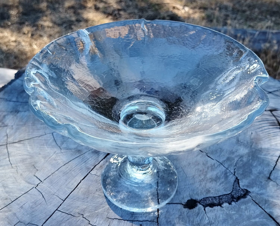 Rare Vintage Pukeberg Pedestal Bowl by Uno Westerberg 1970s SWEDEN 24CM ...