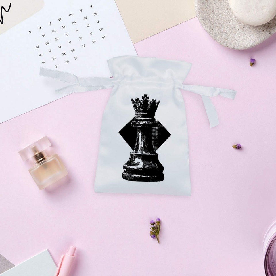 'King Chess Piece' Satin Drawstring Bag/Pouch (SB053823) | eBay UK