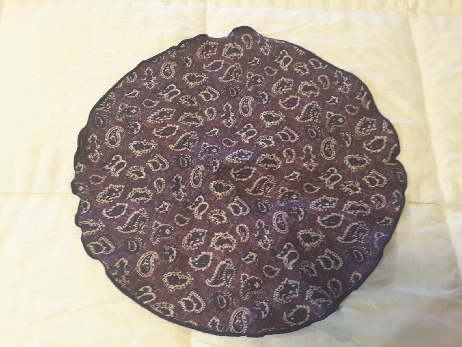 Edward Armah Men Dual Faced Paisley Pocket Square Round 100% Silk ...