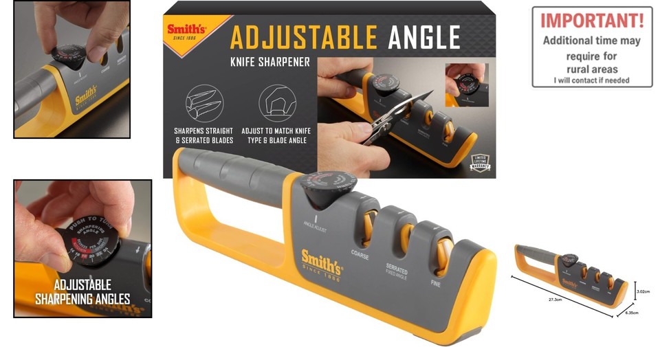 Smith's Ergonomic Knife Sharpener: Adjustable Angle for Superior ...