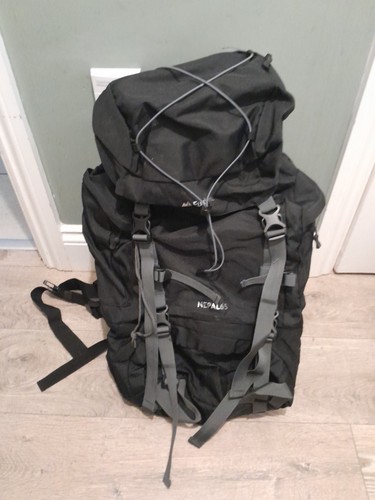 Eurohike Nepal 65L Rucksack Black Backpack Travel Bag Walking Hiking ...
