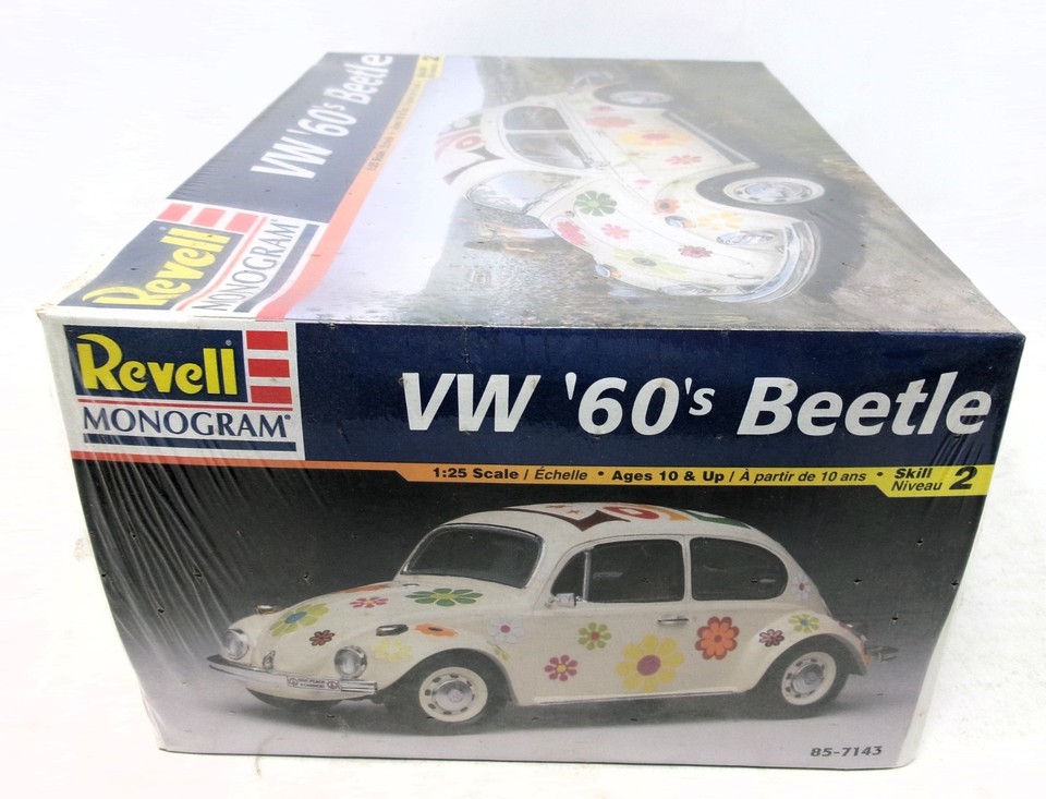 Revell Monogram 85-7143 VW '60s Beetle Car Model Kit 1/25 SEALED | eBay