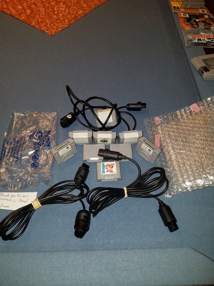 Nintendo N64 Controller Pak Authentic Memory Card +6ft Extension Cord ...