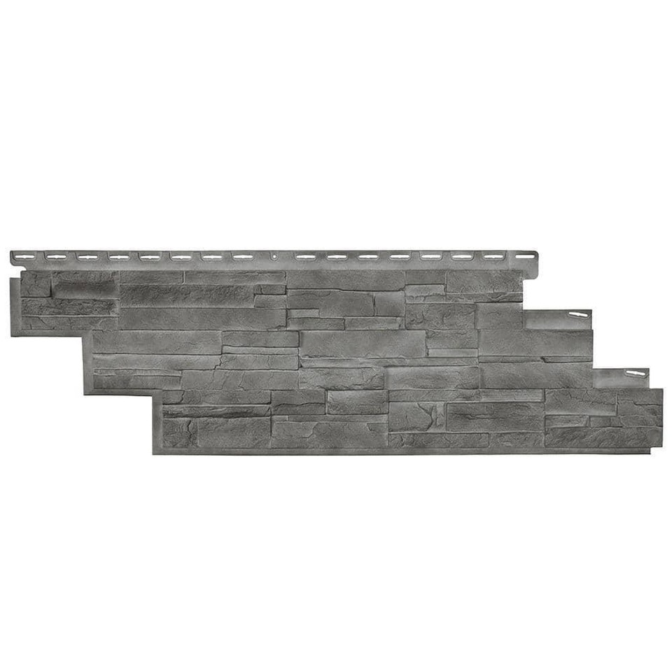 Novik Dry Stack Stone Siding 13.1" x 41.5" Basalt (10 Panels Per Box,25 ...