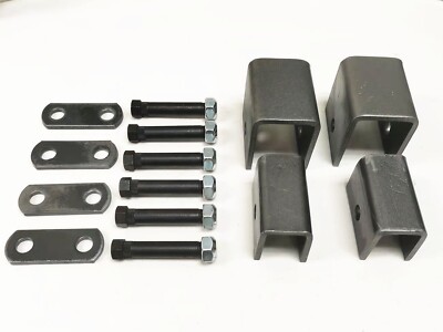 Single Axle Weld on Utility trailer Double-Eye Leaf spring Hanger Kit ...