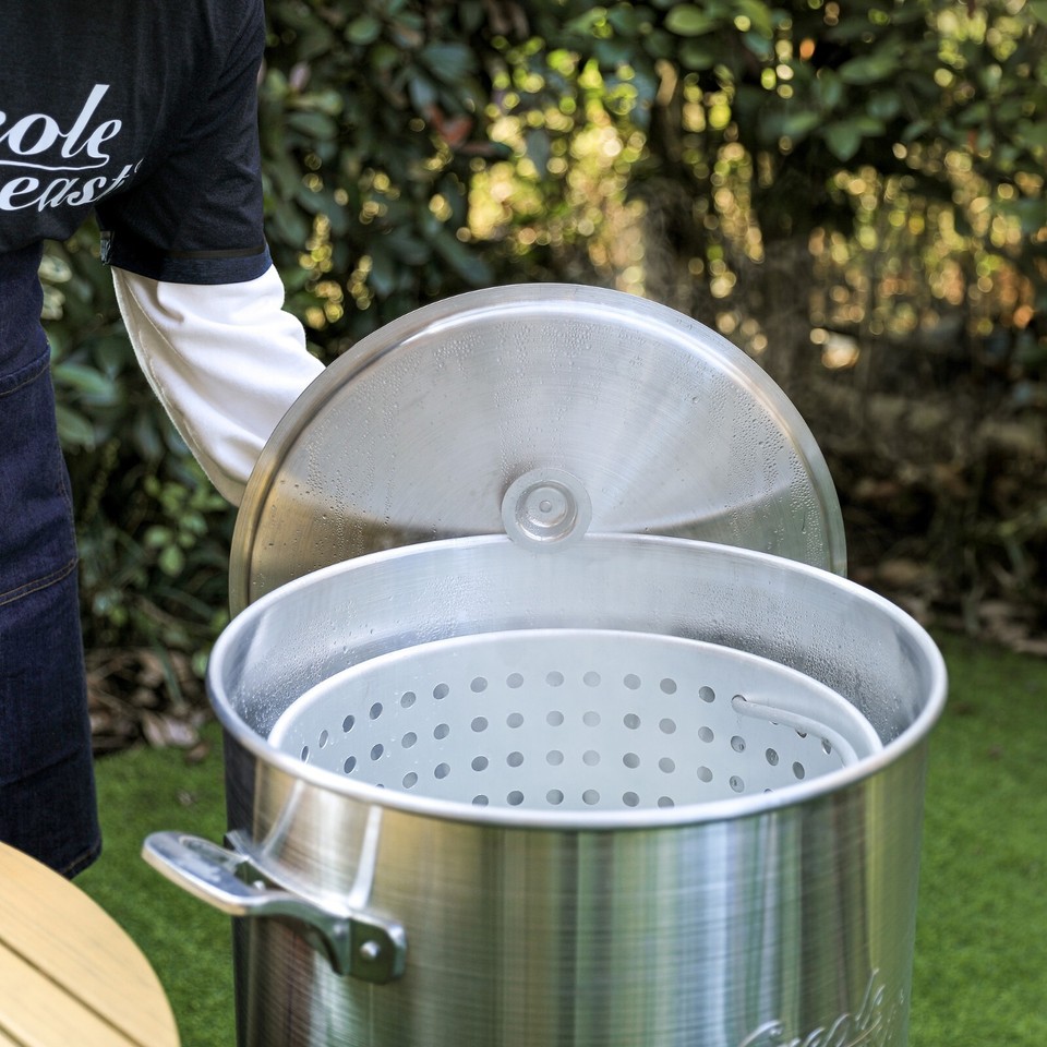 Creole Feast 100 QT Seafood Boiling Kit Outdoor Crawfish Fish Boiler ...