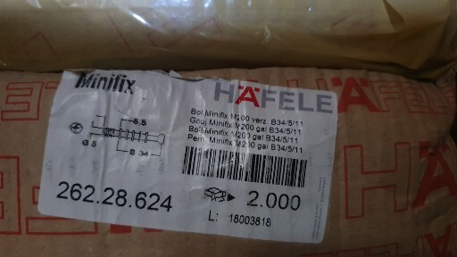 Hafele Connecting Minifix Bolts Screws M200 45 mm Long 2000pcs kitchen ...
