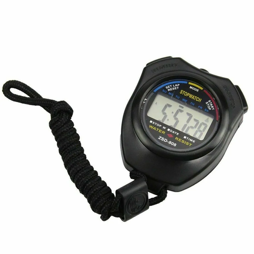 Portable Waterproof Chronometer Handheld Stopwatch Digital Sport ...