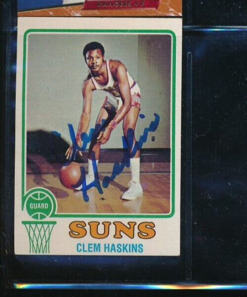 1973 Topps #59 Clem Haskins Phoenix Suns Signed Autograph (EF39) SWSW6 ...
