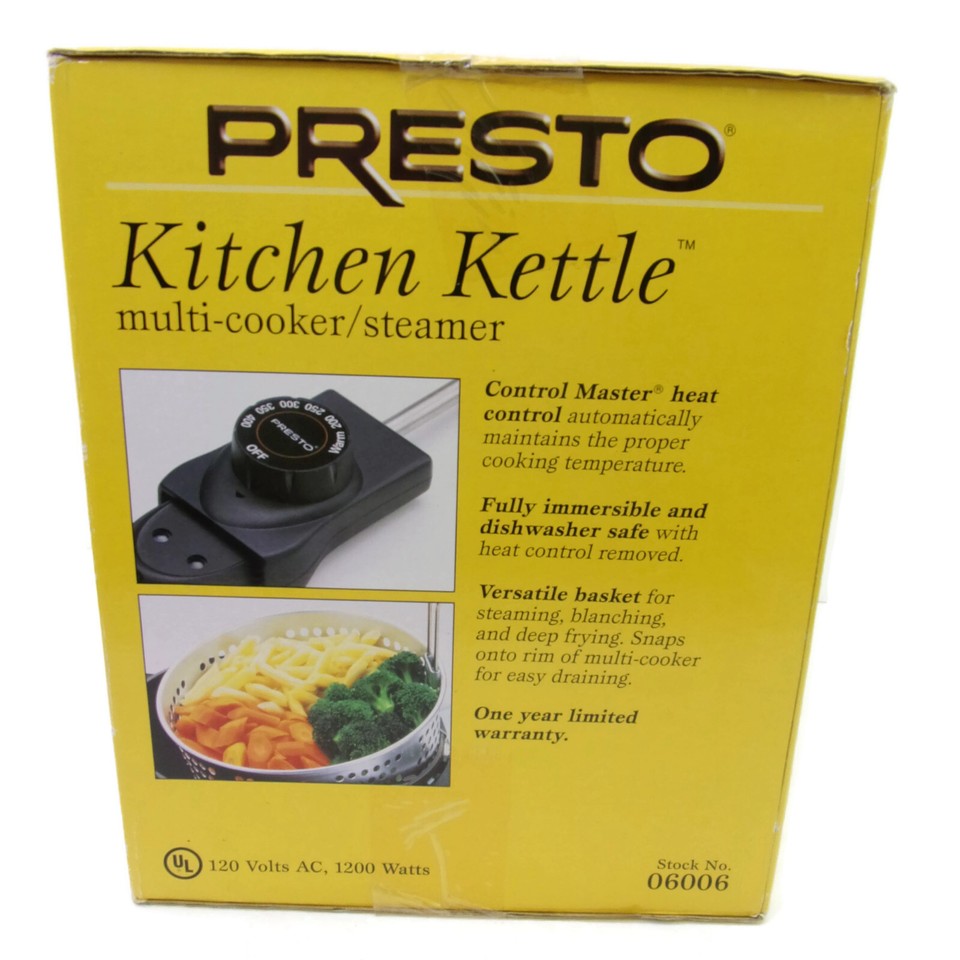 Presto 06006 Kitchen Kettle Multi-Cooker / Steamer ~ NEW IN BOX ...