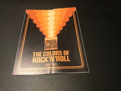 Ernie Ball - Colors of rock and roll Orange sticker 3"x4" | eBay