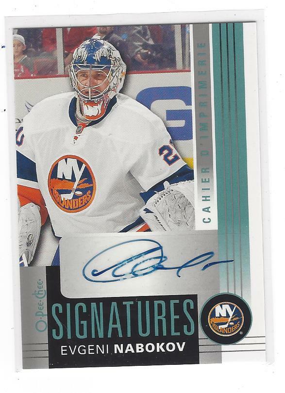 Evgeni Nabokov 2013-14 O-Pee-Chee Signatures #OPCEN New York Islanders ...