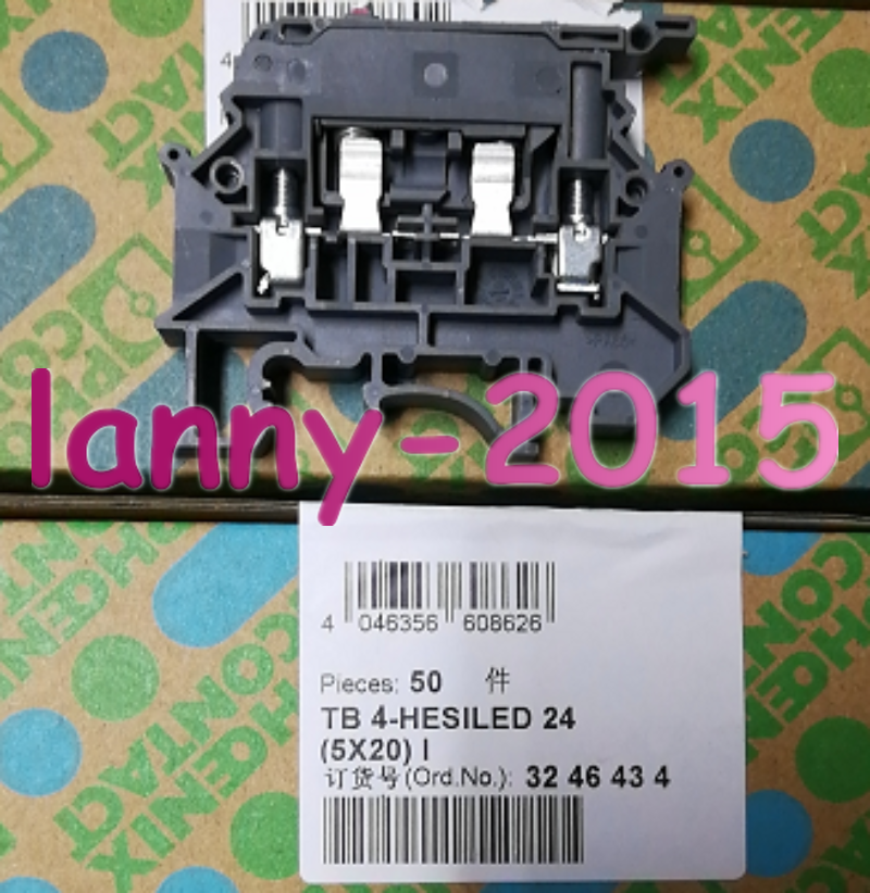 10PC NEW 3246434 Phoenix TB4-HESILED 24 (5X20) I Black fuse terminal | eBay