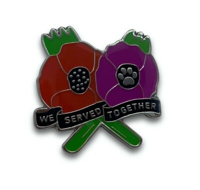 NEW Purple & Red Poppy enamel badge | eBay