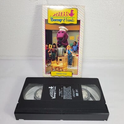 Vintage Barney & Friends VHS Alphabet Soup 1992 Time Life