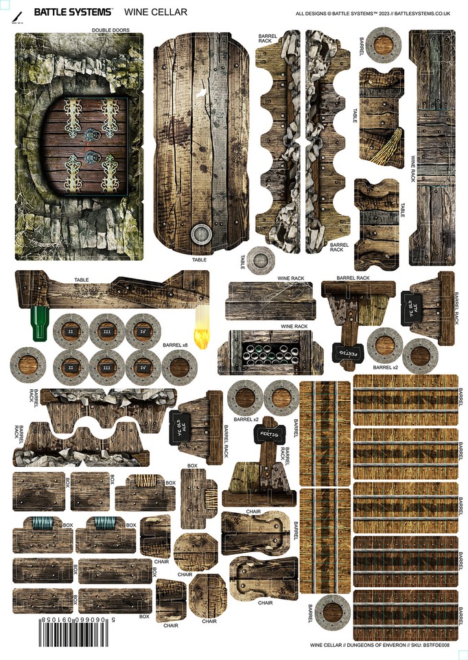 Wine Cellar - Battle Systems Terrain Dungeon Crawler D&D DND HeroQuest ...