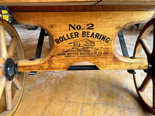 Antique Vintage Coaster Wood Wagon - Auto Wheel Coaster - Buffalo Sled ...