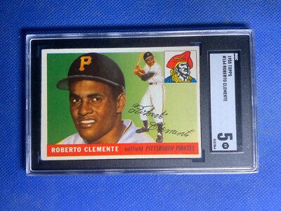 1955 Topps #164 Pirates HOF Roberto Clemente Rookie Baseball Card SGC 5 ...