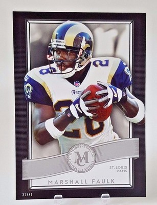 2015 TOPPS MUSEUM MARSHALL FAULK 5X7 JUMBO ART CARD #/49 RAMS | eBay