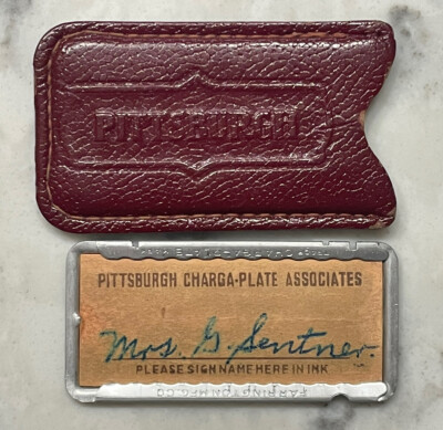 Vintage Charga Plate Credit Card w/ Case Pittsburgh PA | eBay