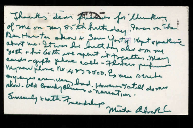 Minta Durfee Arbuckle D.1975 Actress Silent Films Signed Postcard | eBay