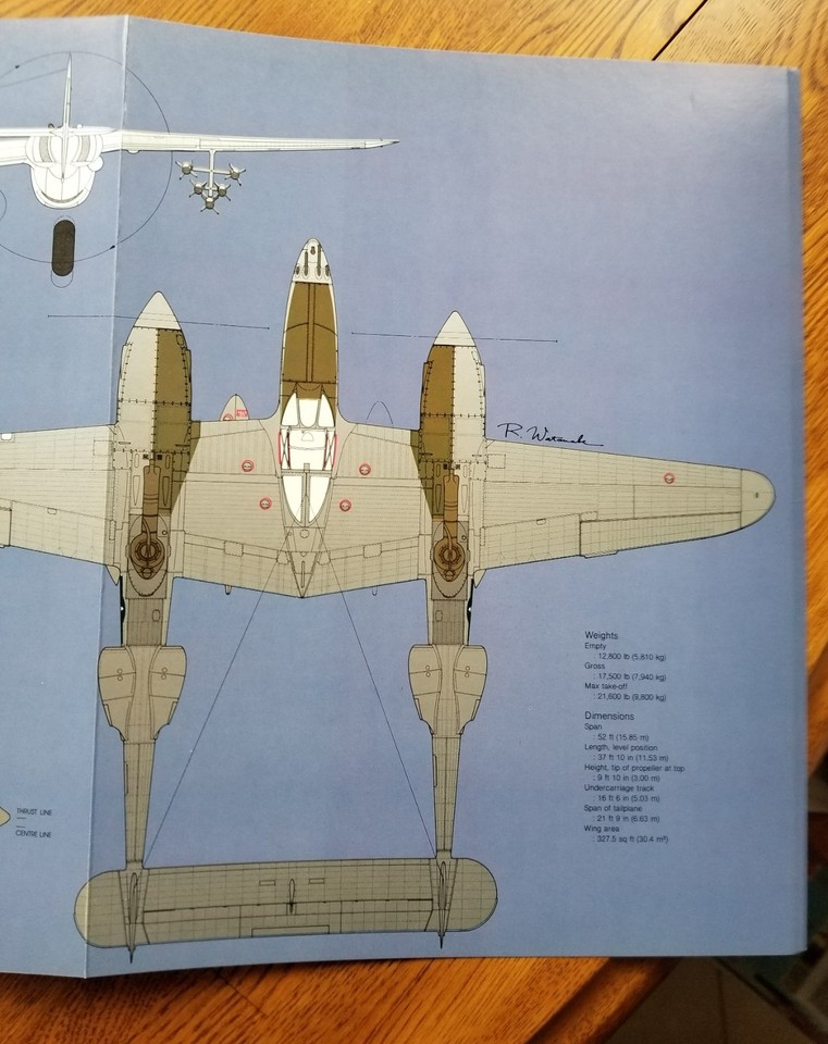 P-38 Lightning, by Jeffrey Ethell/Illustrations by Rikyu Watanabe 1st ...