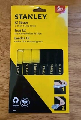 NEW Stanley 6 pack EZ straps - 6” hook & loop straps FAST SHIP | eBay
