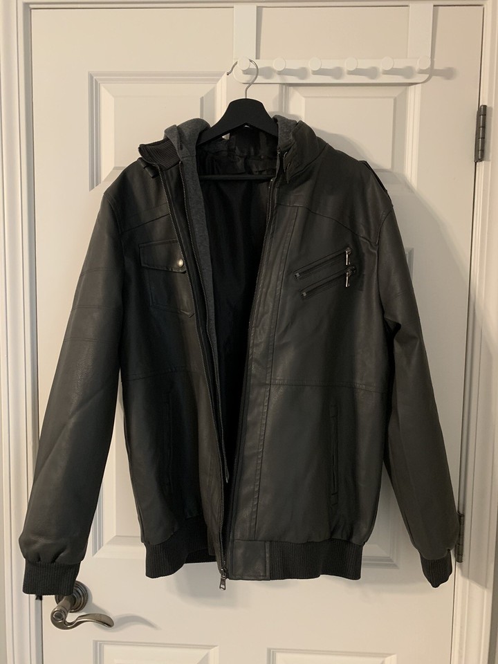 David Outwear Charcoal Leather Jacket | eBay
