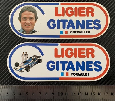 LIGIER GITANES F1 TEAM - PATRICK DEPAILLER - TEAM ISSUE STICKERS 1970'S ...