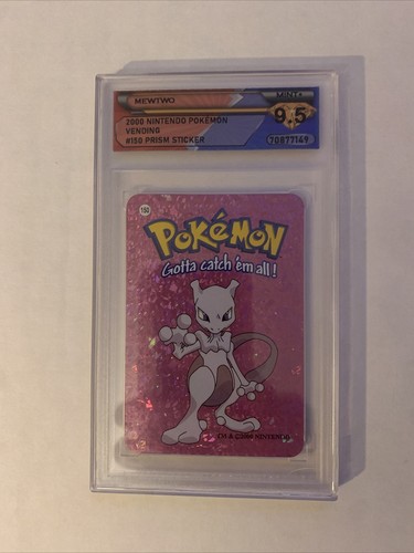 Mewtwo #150 Pokemon 2000 Nintendo Vending Prism Sticker DSG 9.5 MINT+ ...