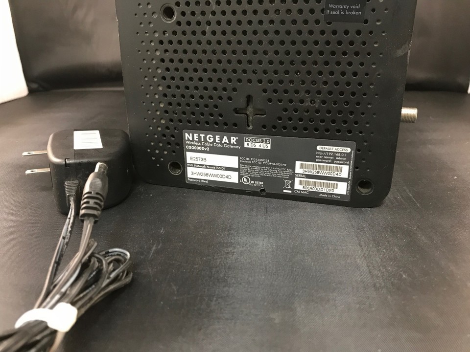 *Lot of 100* Netgear N450 CG3000D v2 Docsis 3.0 Cable Modem&Wireless-N ...