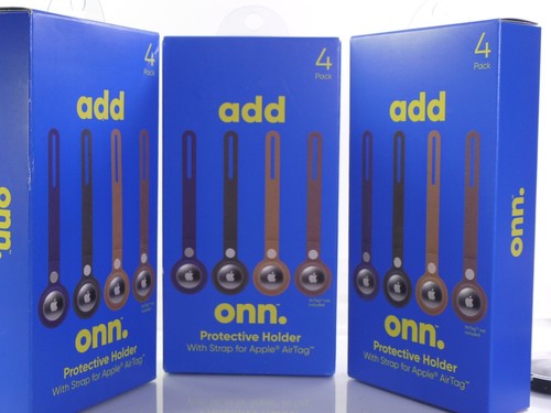 3 BOXES ADD ONN Protective Holders w/straps for APPLE AIRTAG 4 EACH ...