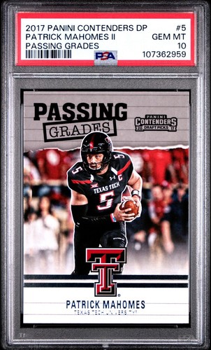 2017 Panini Contenders Draft Passing Grades #5 Patrick Mahomes RC ...