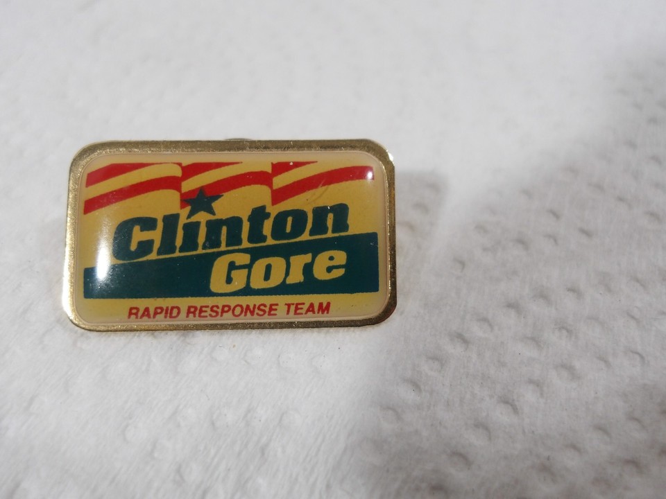 Hat Lapel Pin ~ Bill Clinton Al Gore ~ Political Campaign ~ USA | eBay