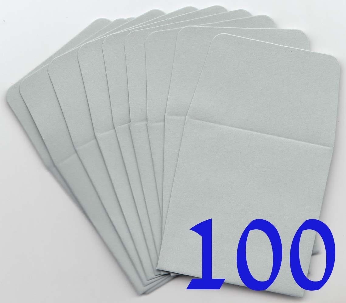 Guardhouse Gray Archival Paper Coin Envelopes 2x2 100 Pack Safe Storage ...