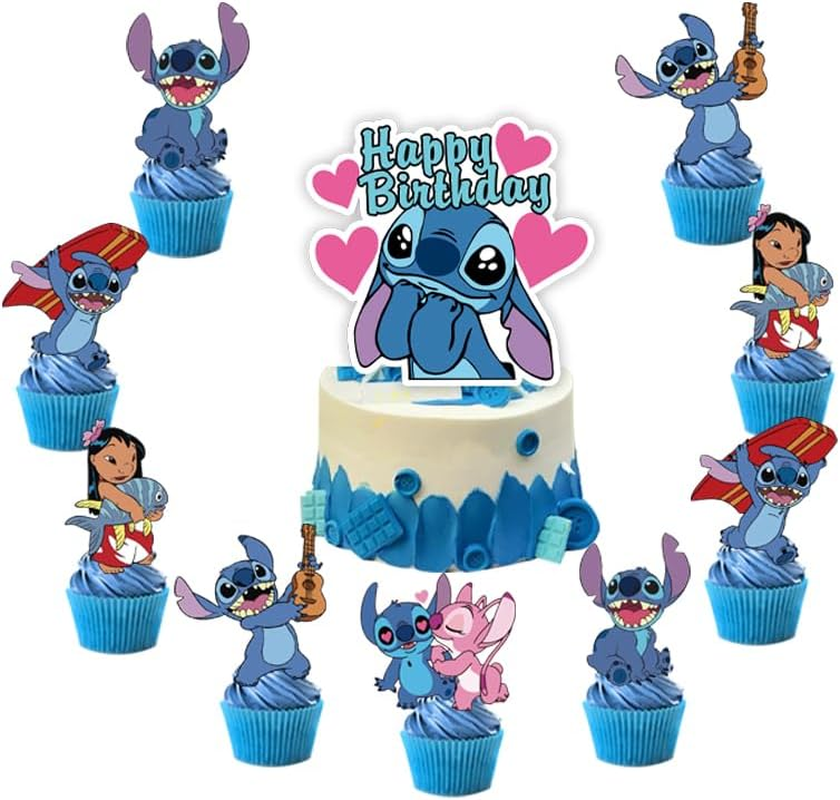 25PCS Cake Toppers Cupcake Toppers Cake Decorations Birthday Party ...
