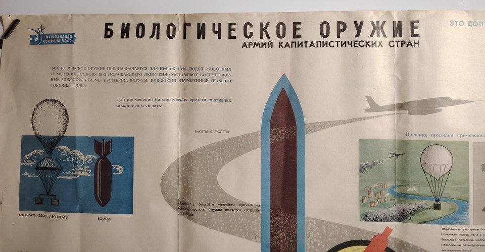 1969 Original Russian Soviet Art Poster Biological Weapon 24”x36” | eBay