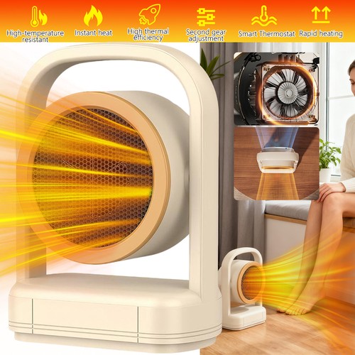 500W Portable Mini Electric Heater Fan Winter Air Warmer Silent Desk ...