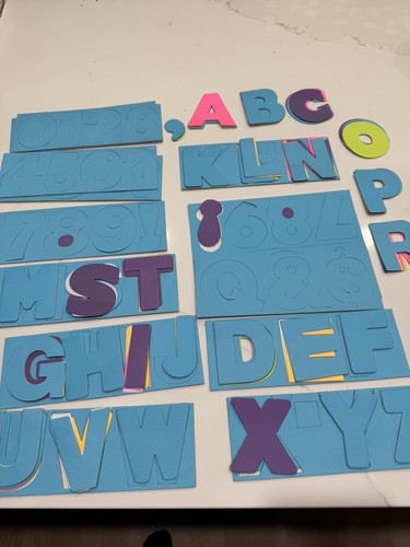 Assorted Poster Letters and Numbers, A-Z and 0-9, Plain & Shimmer ...
