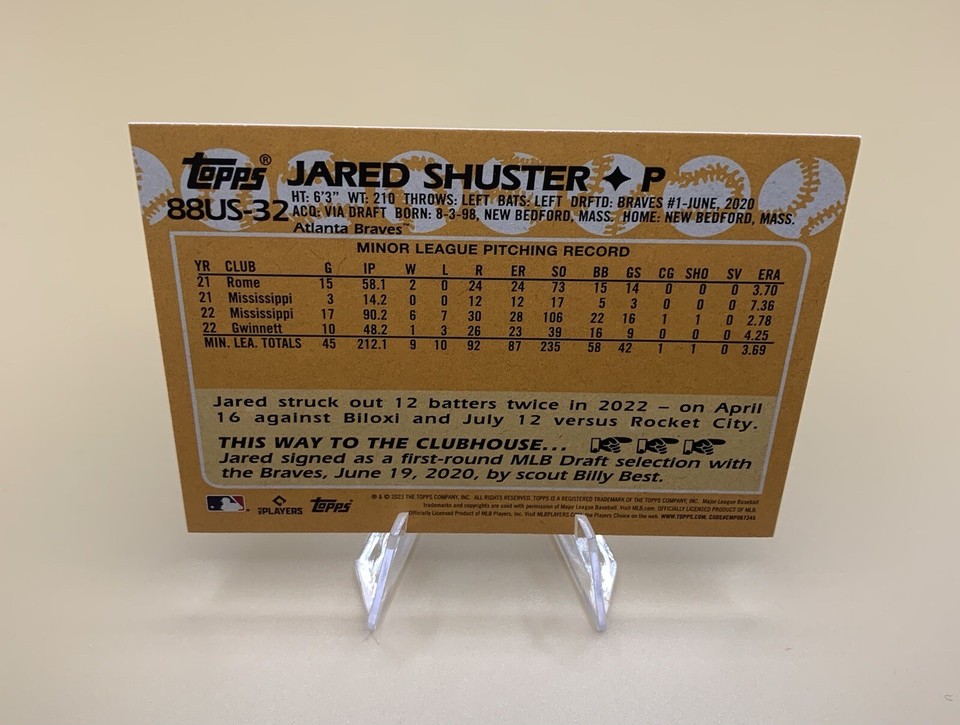 2023 Topps Update Series - 1988 Topps Baseball #88US-32 Jared Shuster ...