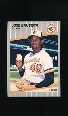 1989 Fleer #608 Jose Bautista RC * Pitcher * Baltimore Orioles * EX-MT ...