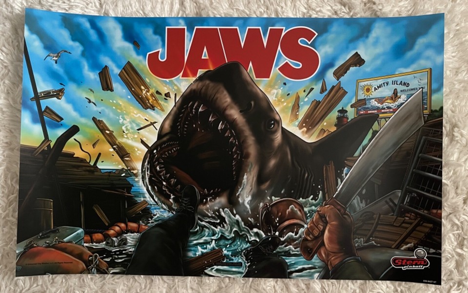 Jaws Pinball Translite from Stern Pinball - Pinball Backglass Art | eBay